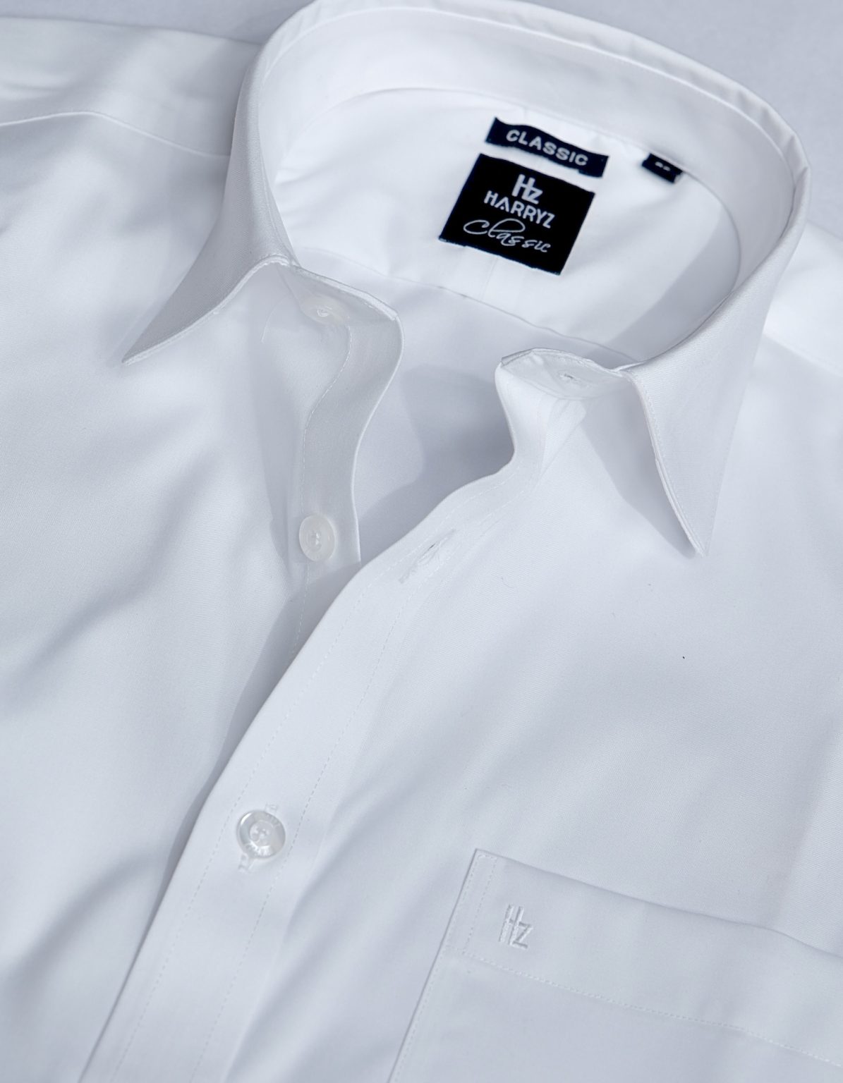 White Shirt Half Sleeves Plain CVC(CL-04) – Harryz